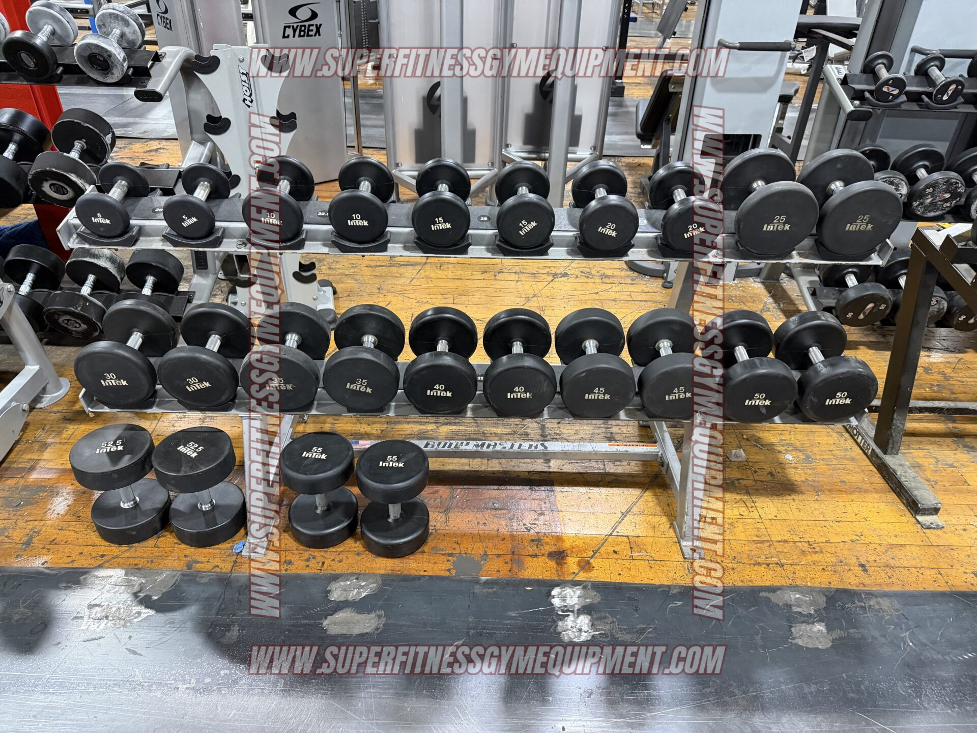 Intek 5-55 Round Dumbbells - Superfitness Gym Equipment